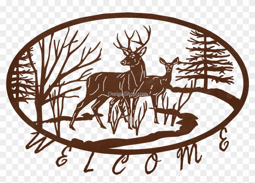 Deer Welcome Sign - Deer, HD Png Download - 2400x1600(#6412967) - PngFind
