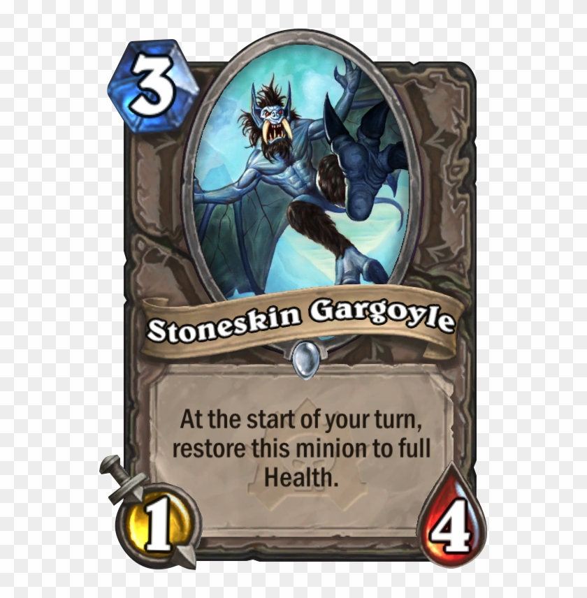 Stoneskin Gargoyle - Hearthstone Charge Divine Shield, HD Png Download ...