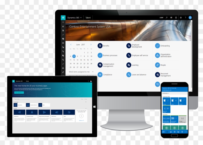 Microsoft Dynamics 365 On Devices - Operating System, HD Png Download ...