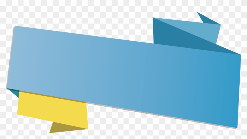 Paper Blue Ribbon Title Box Transprent Png - Architecture, Transparent ...