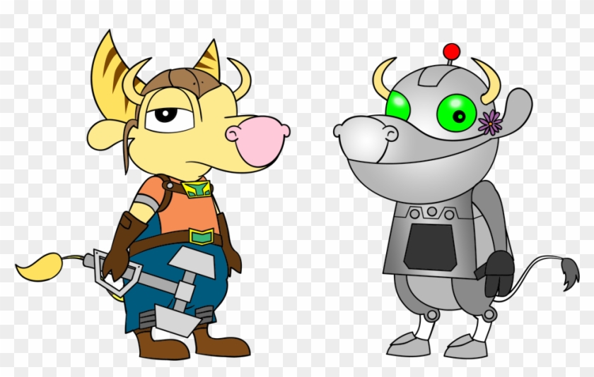 Ratchet And Clank - Cartoon, HD Png Download - 1000x588(#6480880) - PngFind