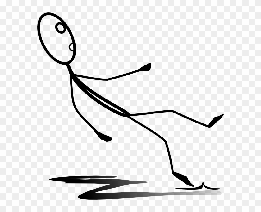 Stickman Sliding On A Banana Skin Svg Clip Arts 600, HD Png Download ...