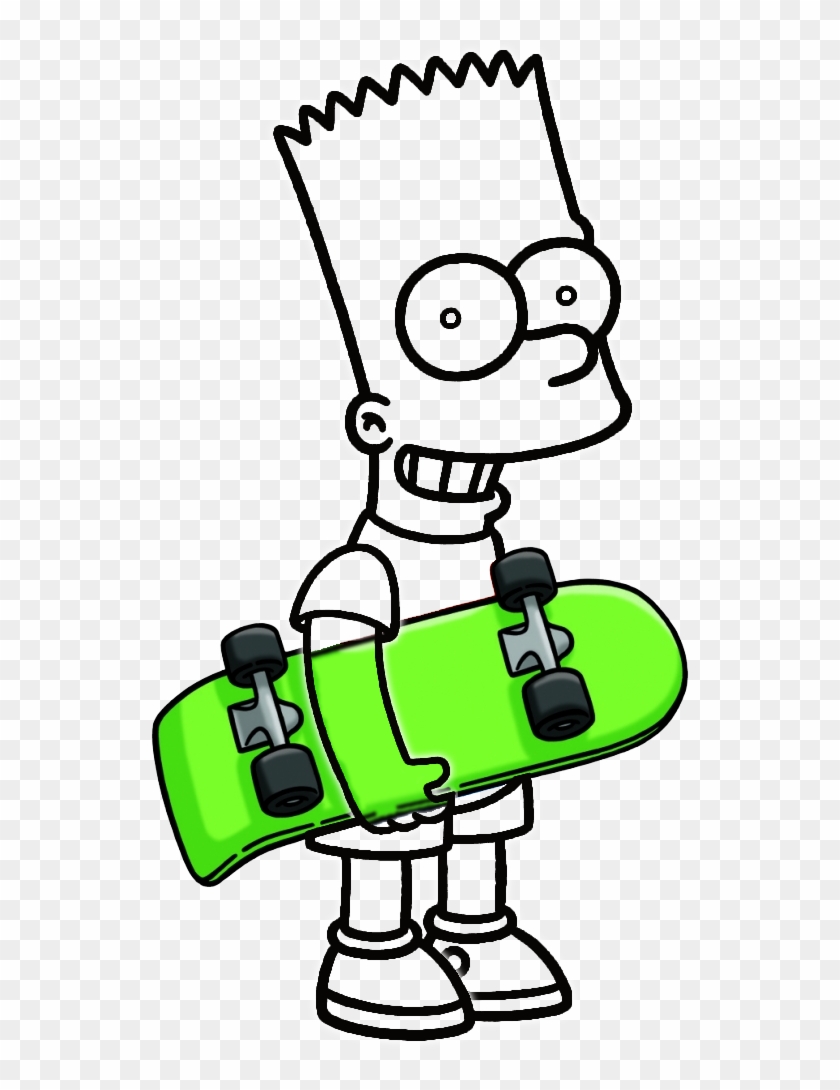 I Also Added A Small Blur Background And A Small Glow, - Bart Simpson ...