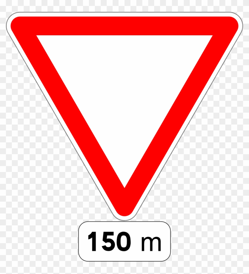 Give Way Sign Road Sign - Traffic Sign Give Way, HD Png Download ...