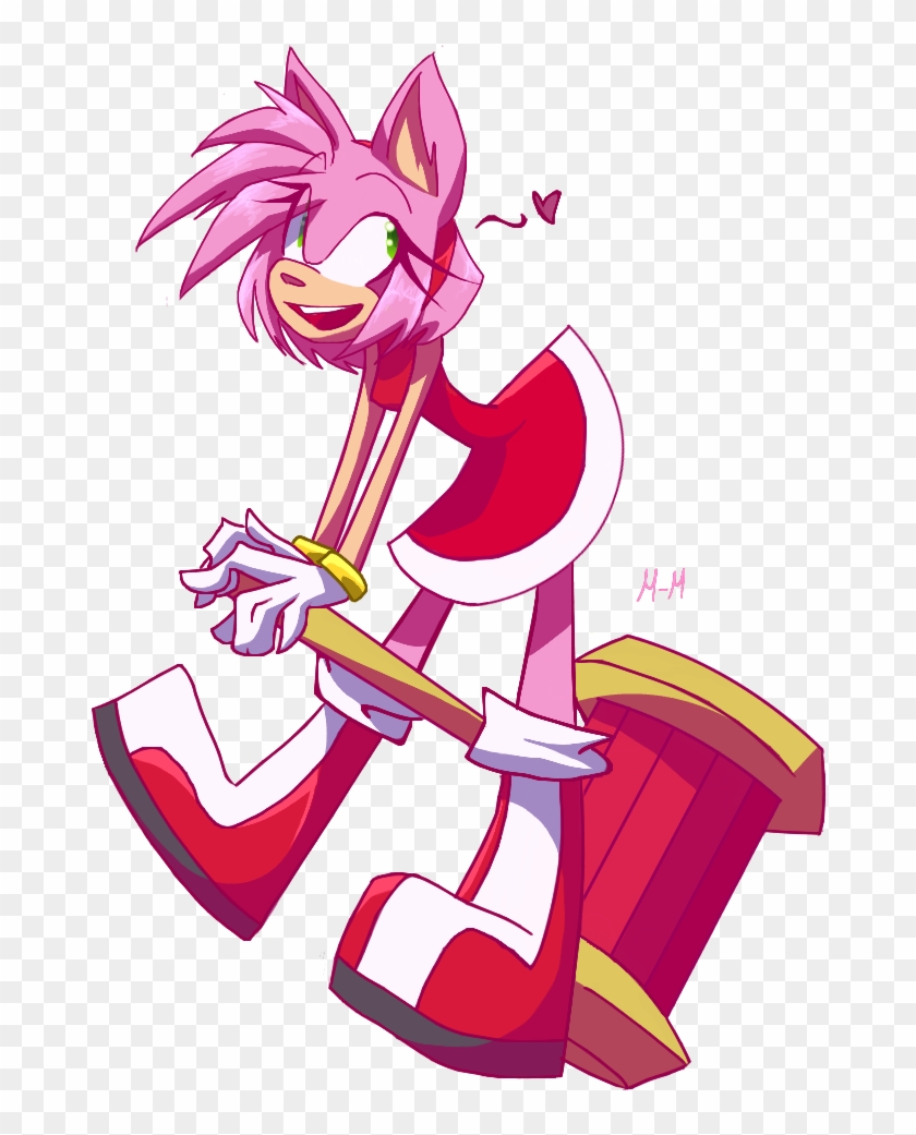 Amy Rose By Belen-1999 - Amy Rose Piko Piko Hammer, HD Png Download ...