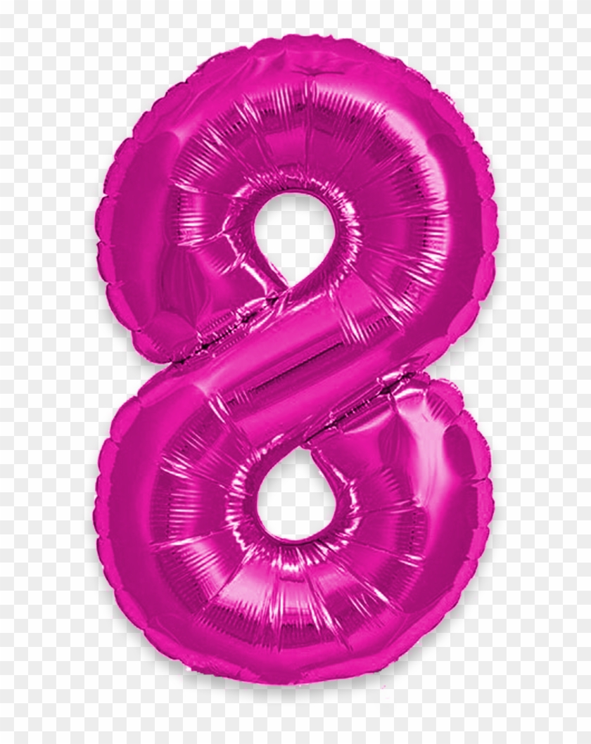 Giant Hot Pink - Balloon Number 8, HD Png Download - 1000x1000(#6544735 ...