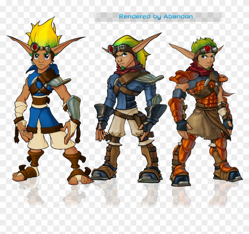 Jak I Ii Iii Renders - Evolution Of Jak And Daxter, HD Png Download ...
