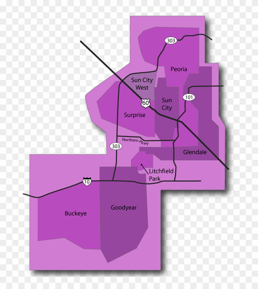 Phoenix Retirement Community Maps - West Valley Phoenix Arizona, HD Png ...
