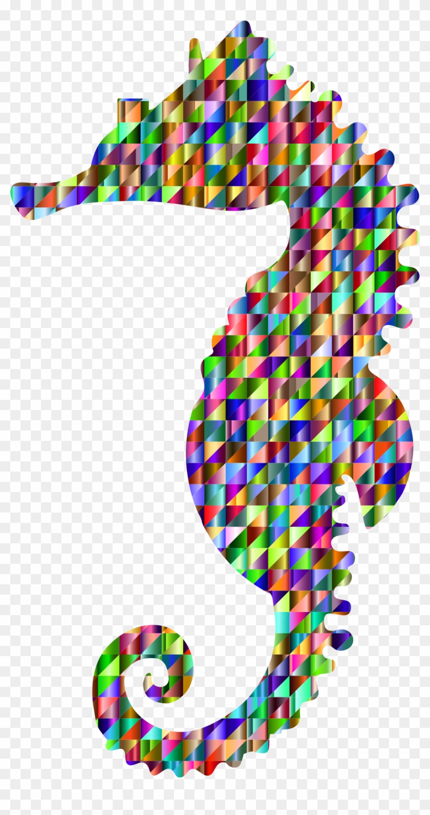 Rainbow Clipart Seahorse, HD Png Download - 1236x2282(#6588434) - PngFind