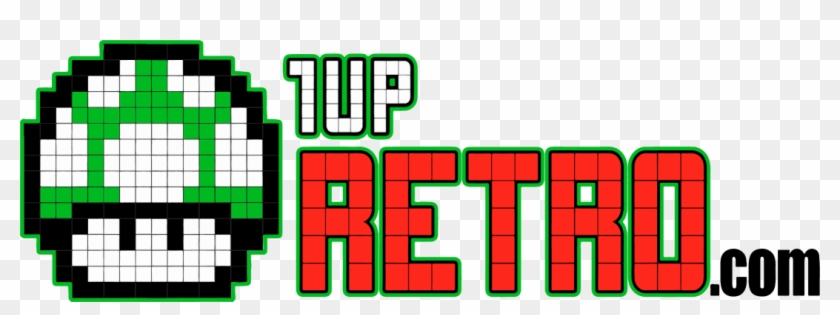 1up Retro - 8 Bit On Grid, HD Png Download - 1080x354(#669382) - PngFind