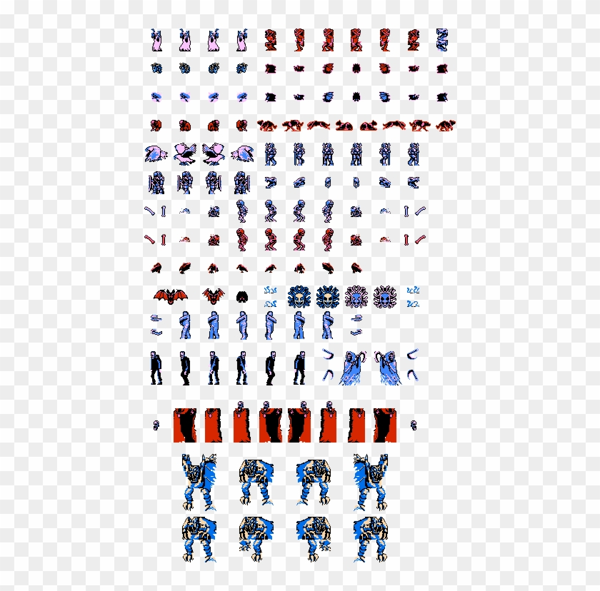 Castlevania Sprite Png - Castlevania Enemy Sprite Sheet, Transparent ...