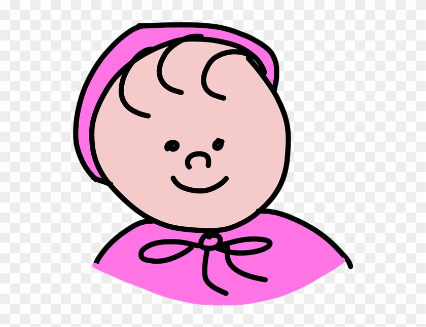 Baby Pink Girl Cartoon Comic Infant Newborn - Infant, HD Png Download ...