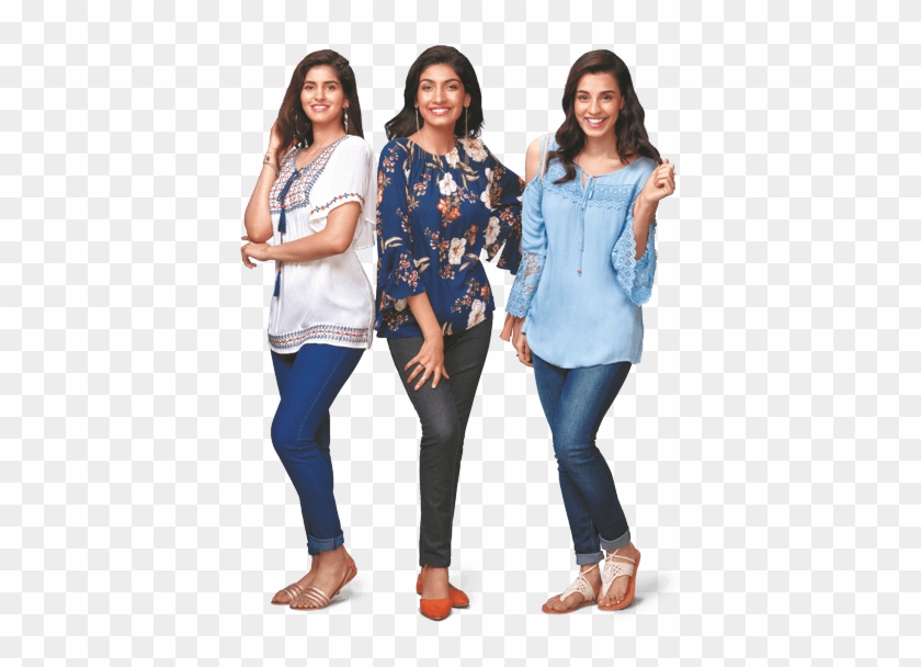 Women's Casuals Wear - Girl, HD Png Download - 1260x539(#6671508) - PngFind