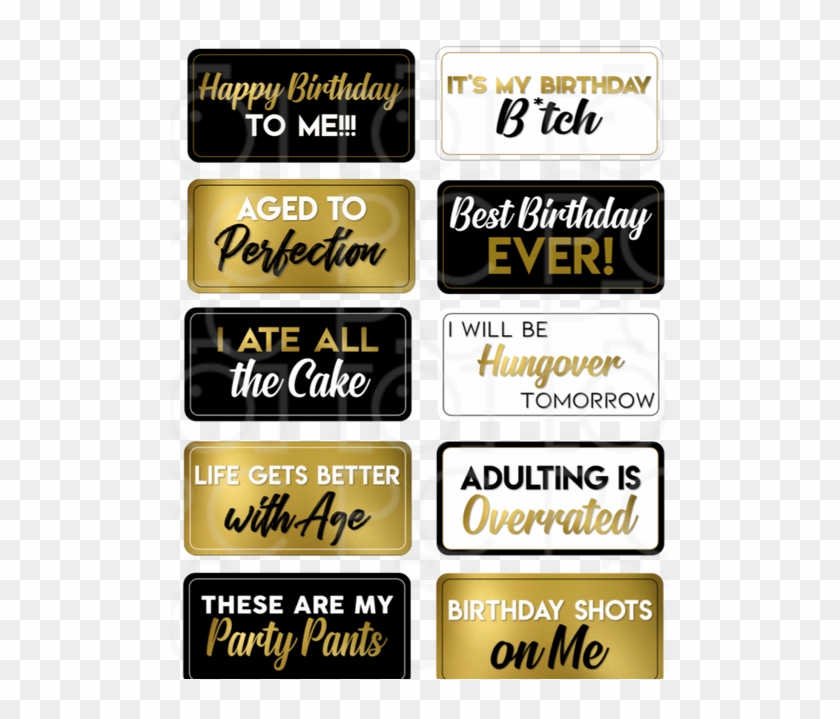 The Adult Birthday Pack Features Double Sided (10 Designs - Parallel ...