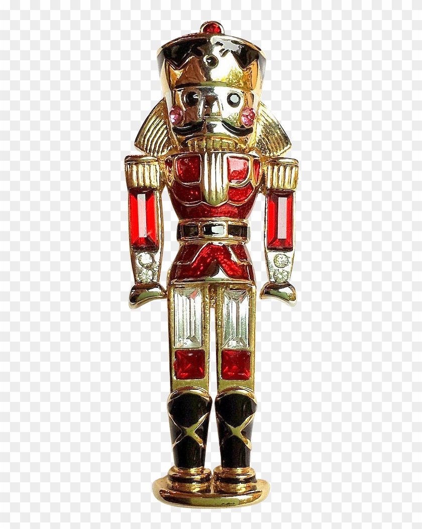 Vintage Monet Christmas Nutcracker Toy Soldier Pin - Nutcracker Statue ...