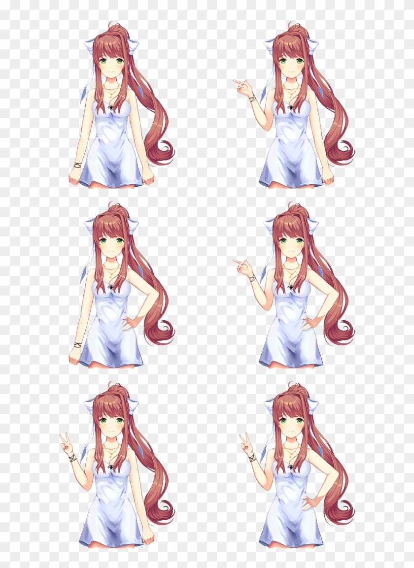 Casual Sprites V - Monika Casual Sprites, HD Png Download - 730x1095 ...