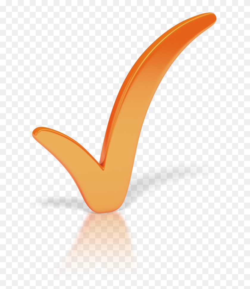 Orange Check Mark Transparent Background