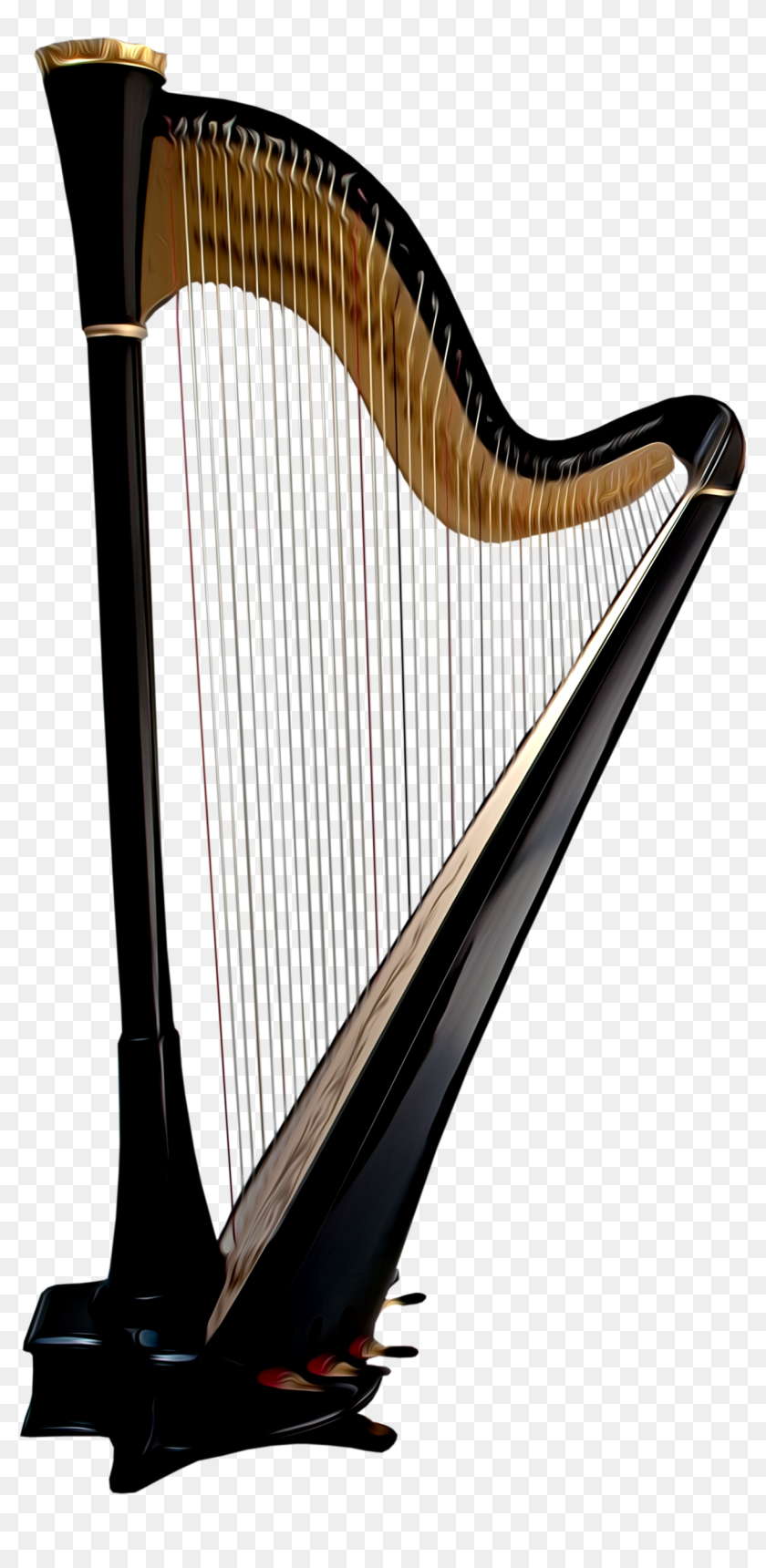 Harp Transparent Background, HD Png Download - 1250x2500(#6705842 ...