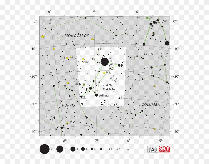 Canis Major Constellation Map, HD Png Download - 602x579(#6711338 ...