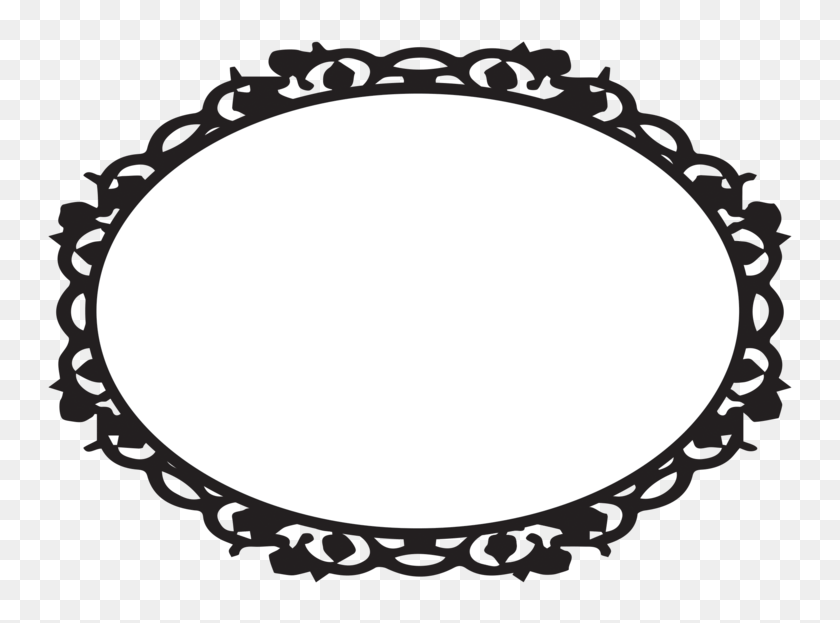 Victorian Border Oval Png