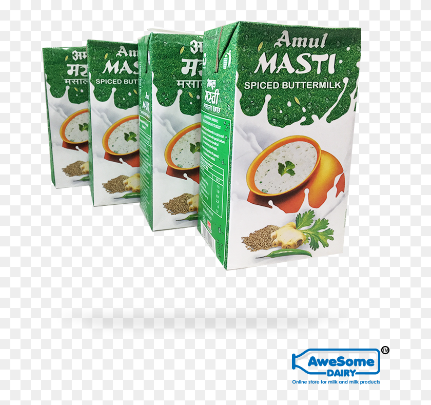 Amul Masti Spiced - Amul Butter Milk, HD Png Download - 678x709 ...