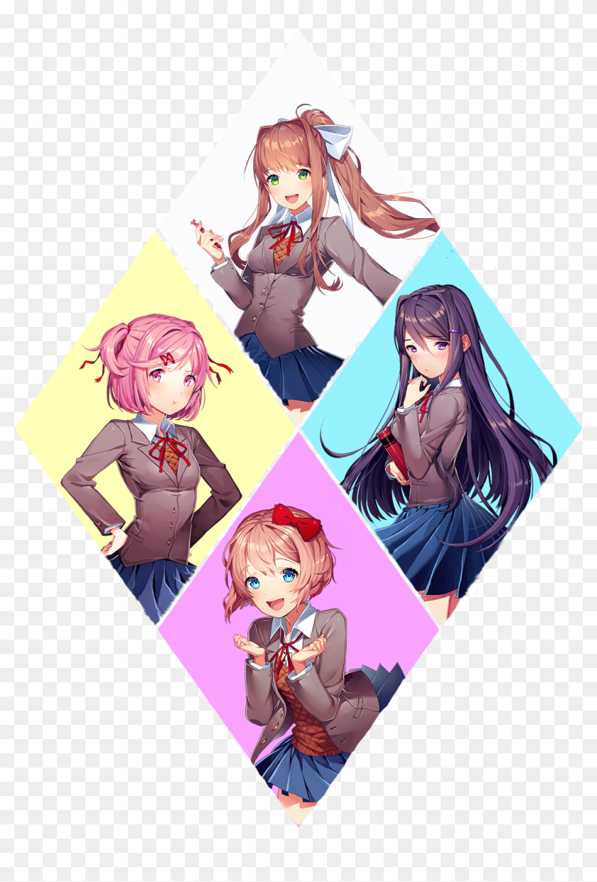 Doki Doki Literature Club Transparent, HD Png Download - 1500x1500 ...