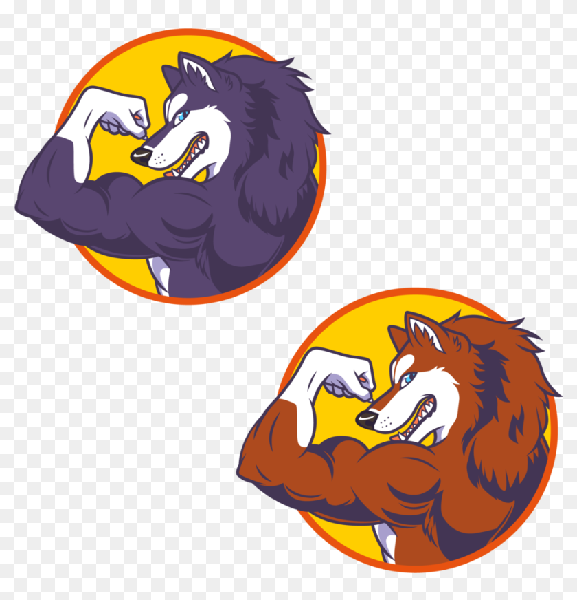 Buff Huskies - Cartoon, HD Png Download - 959x951(#6734564) - PngFind