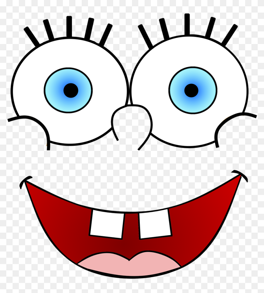 Spongebob Sponge Head Smiley Free Picture - Cara De Bob Esponja Png ...