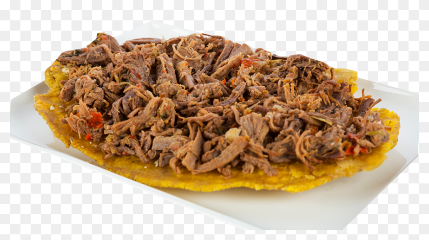 Patacones Con Hogao Y Carne Desmechada, HD Png Download - 862x443 ...