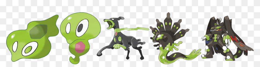 Zygarde - Zygarde 10 50 And 100, HD Png Download - 2000x427(#6737527 ...