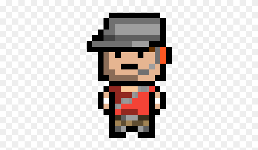 Tf2 Scout Pixel Art, HD Png Download - 592x592(#6740075) - PngFind
