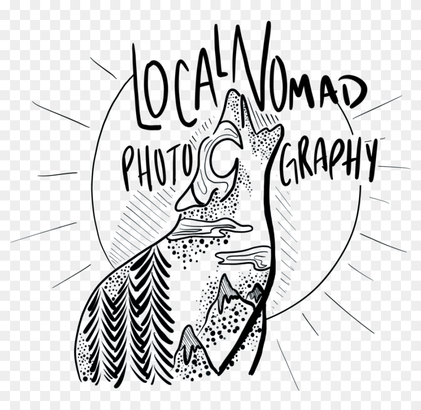 Local Nomad Photography - Illustration, HD Png Download - 1000x1000 ...