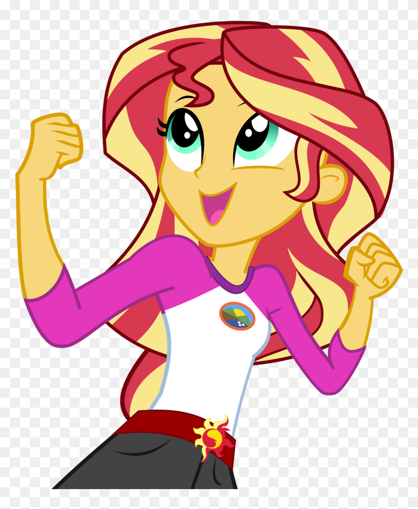 Fist Clipart Easy Cartoon - Sunset Shimmer Sing Eg, HD Png Download ...