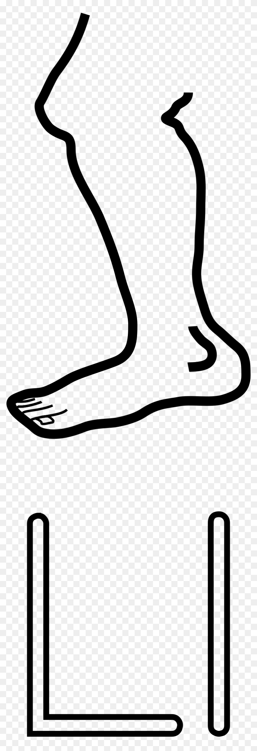 L Is For Leg Clip Arts - Line Drawing Of Leg, HD Png Download ...
