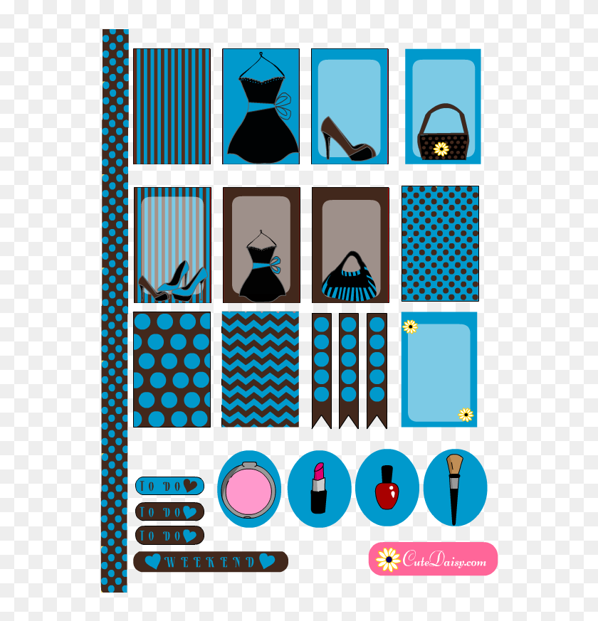 Check Mark Clipart Planner Stickers - Fashion Printable Stickers, HD ...