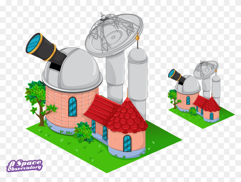 Observatory Cartoon Plunder Pirates Space Telescope - Illustration, HD ...