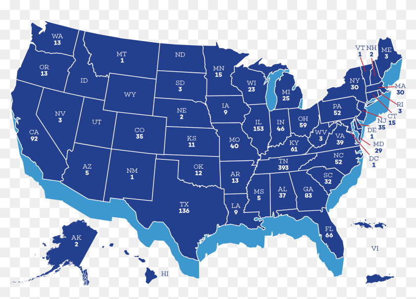 Map-2019 - 2040 Electoral Map, HD Png Download - 2000x1337(#6766544 ...