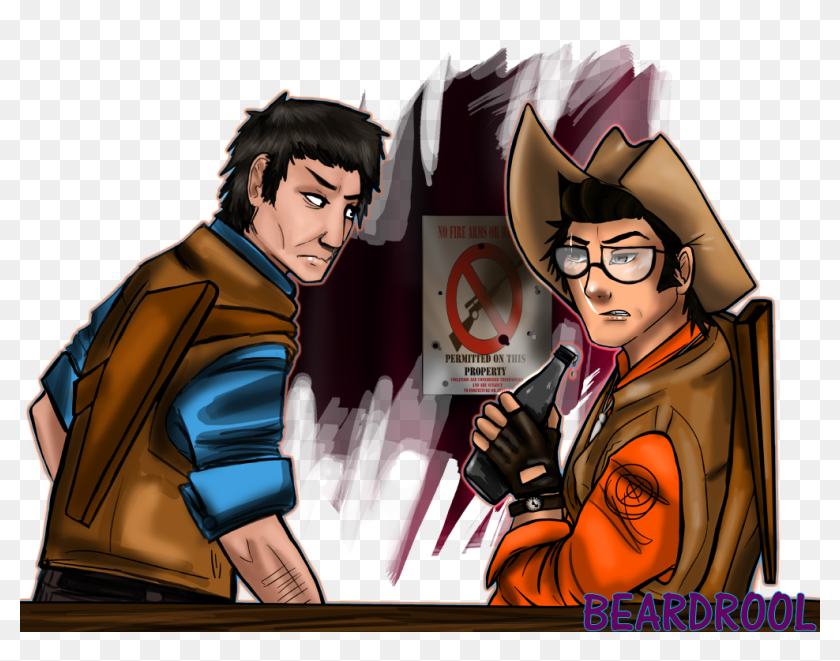 Did This Lovely Of Tf2 Sniper, And Commissioners - Cartoon, HD Png ...