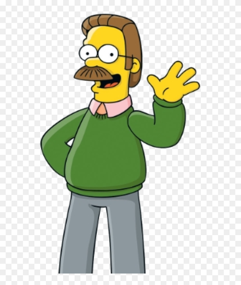 The Simpsons Character Ned Flanders - Simpsons Next Door Neighbor, HD ...