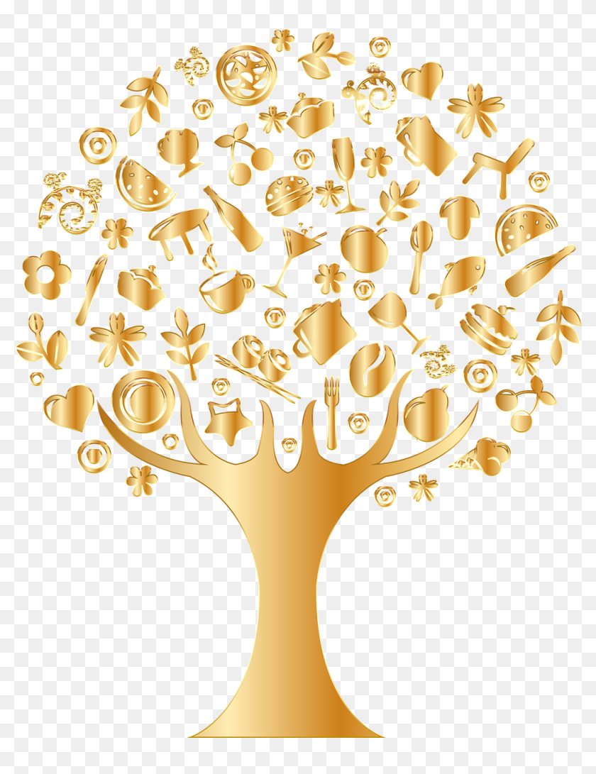 Clear Background Gold Tree Png, Transparent Png - 1023x1280(#6777558 ...