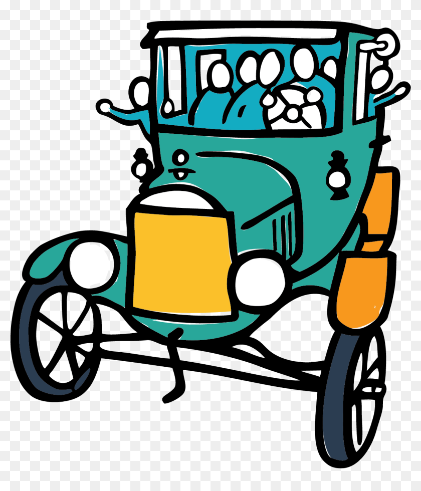 Model T Filled Happy People Clipart , Png Download - Ford T Model ...