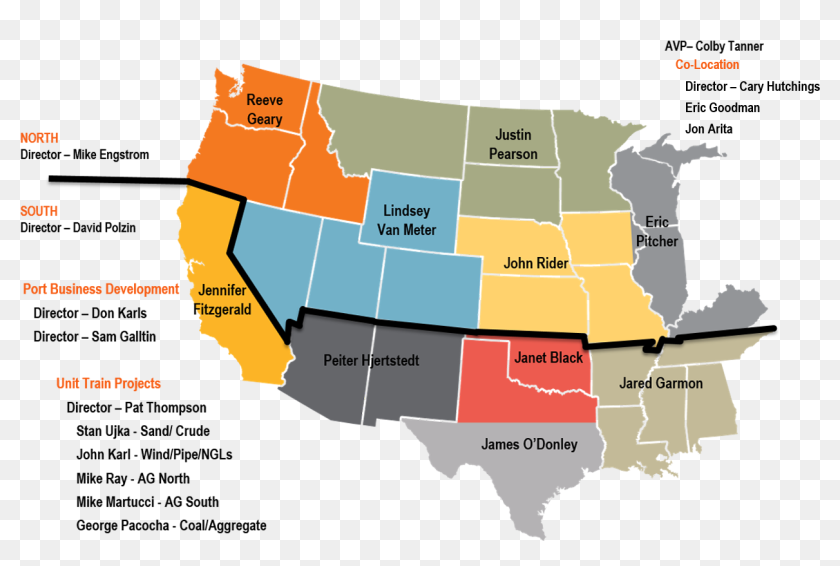 Territories Map - Bnsf District 700 Map, HD Png Download - 1383x864 ...
