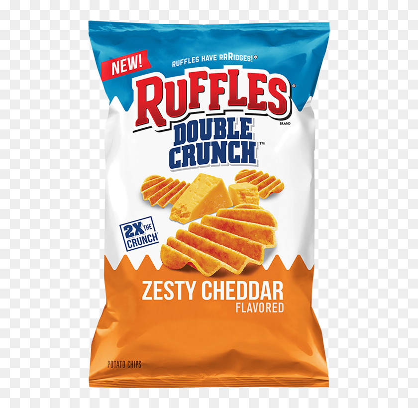 Ruffles® Double Crunch™ Zesty Cheddar Flavored Potato - New Ruffles ...
