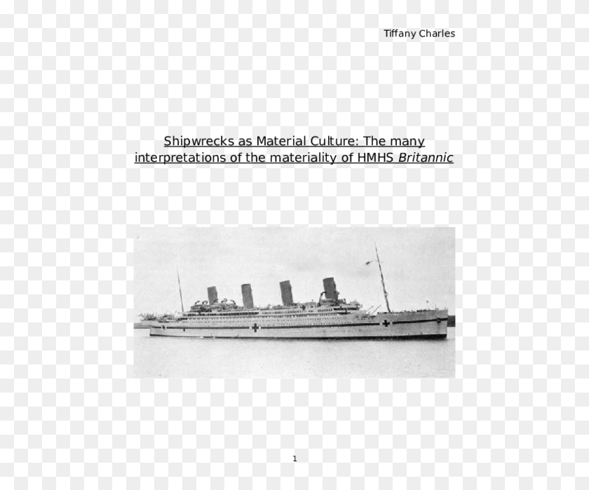 Hmhs Britannic, HD Png Download - 600x776(#6810309) - PngFind