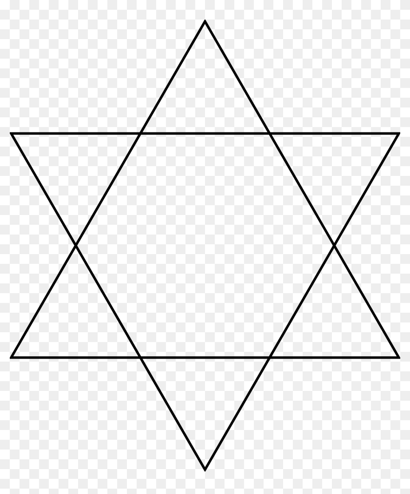 Hexagram Star Of David Sacred Geometry Symbol - 6 Sided Star, HD Png ...