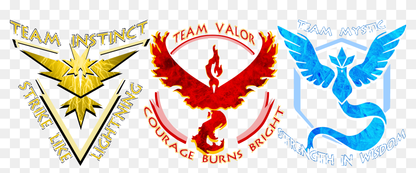 Team Valor Pokemon Go, HD Png Download - 3979x1473(#6831574) - PngFind