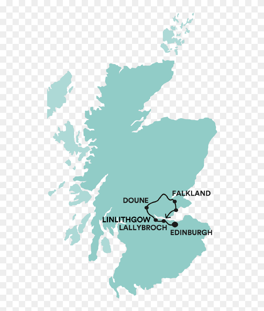 Outlander Trail Tour Map - Scotland In The Uk, HD Png Download ...