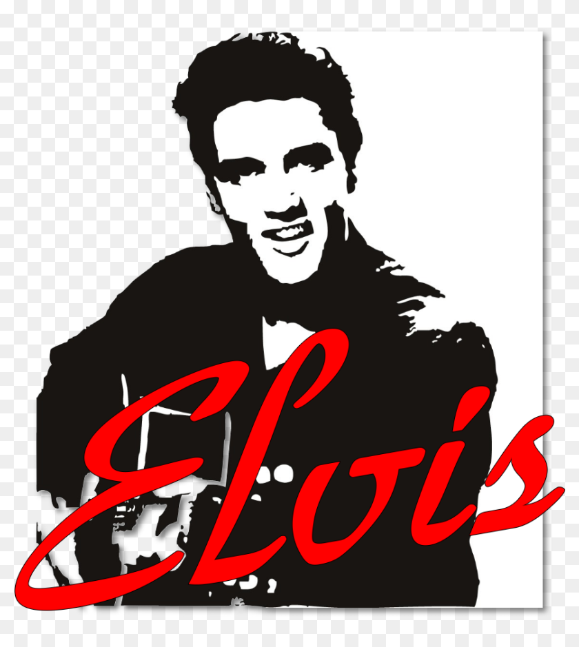 Elvis Presley Stencil Portrait Silhouette - Elvis Presley Sticker, HD ...