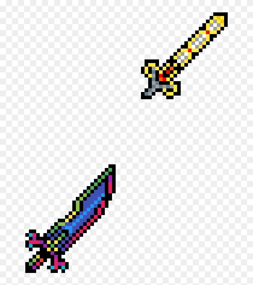 Second Sword Night S Edge, And The Excalibur - Excalibur Terraria Pixel ...