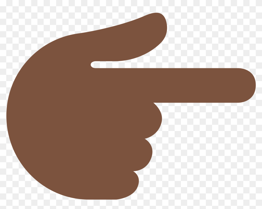 Pointing Right Backhand - Point Emoji Black, HD Png Download ...